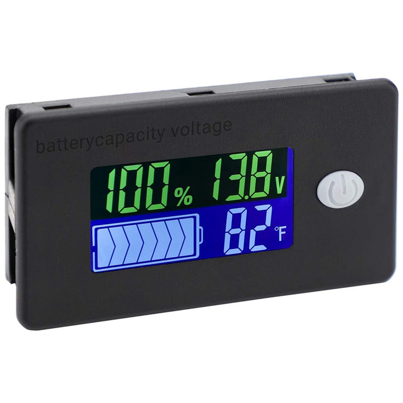 Battery Capacity Monitor,10-100V Battery Meter, 12V 24V 48V Percentage ...