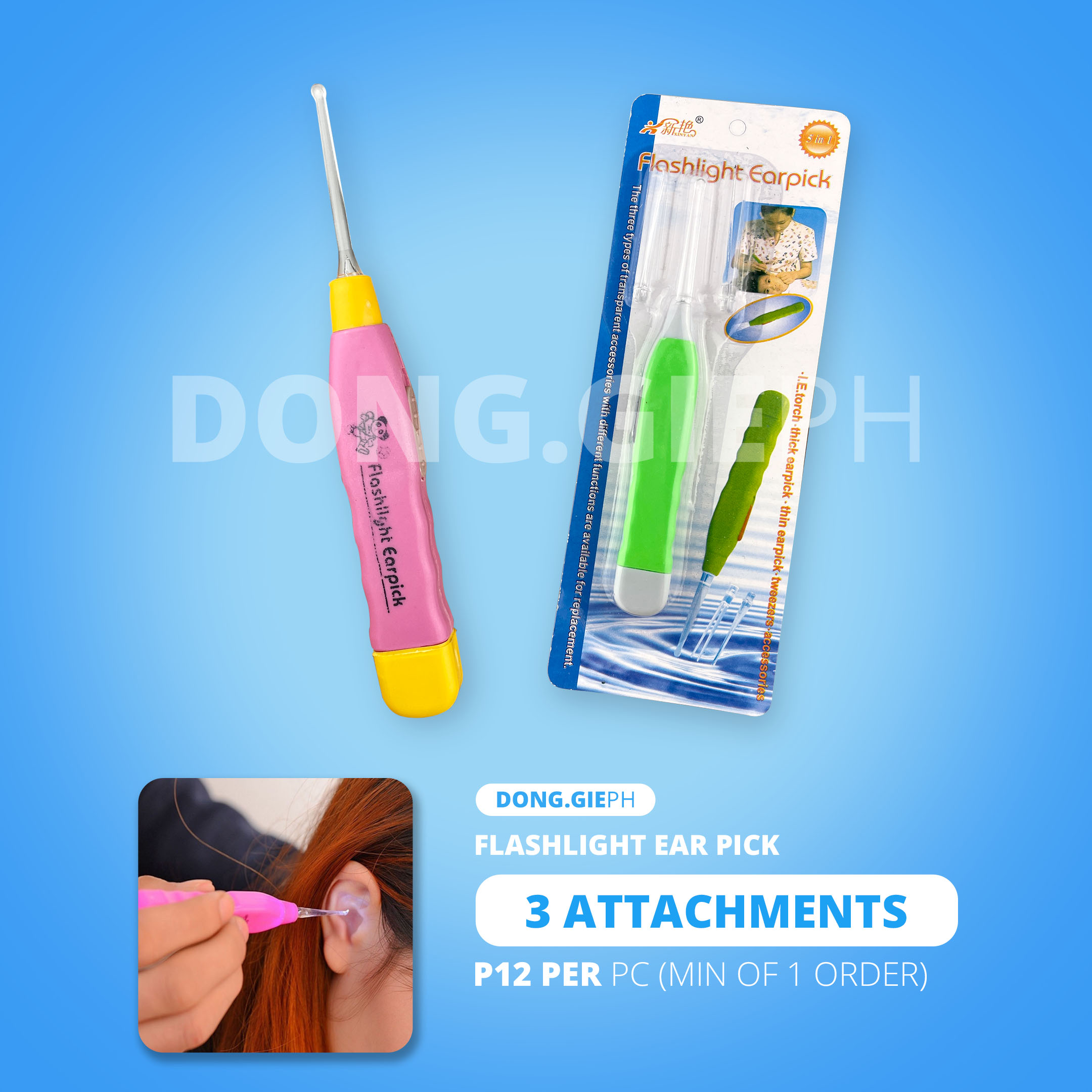 [1 SET] Flashlight Ear Pick (Ear Cleaning) | Lazada PH