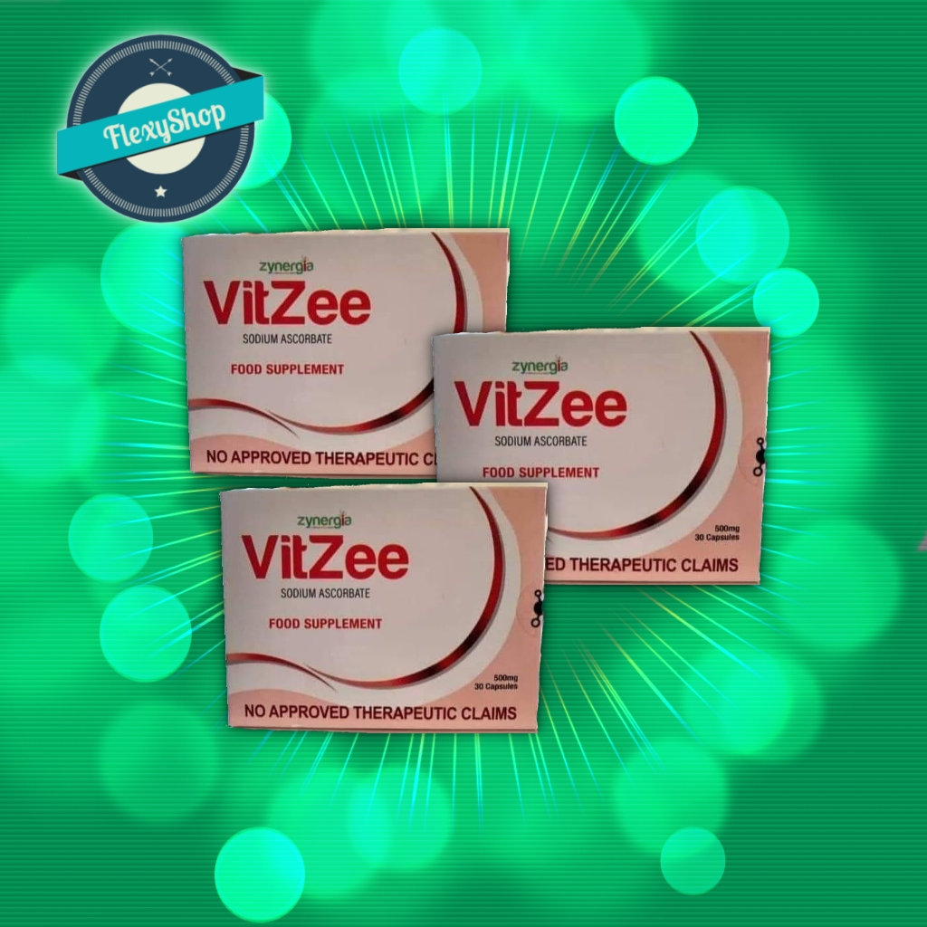 Vitzee Natural Vitamin c by Zynergia 60 capsules l pack of 3 bottles ...