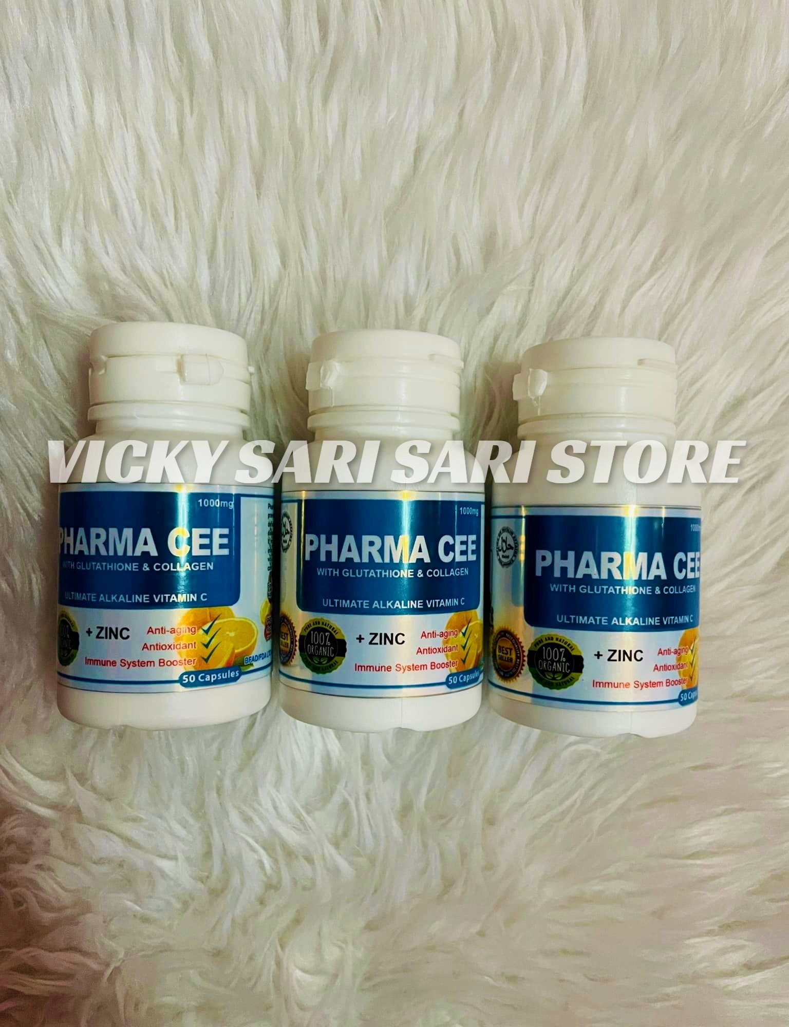 Pharma Cee / Ultimate Alkaline Vitamin C / 50 Capsules / With Gluta ...