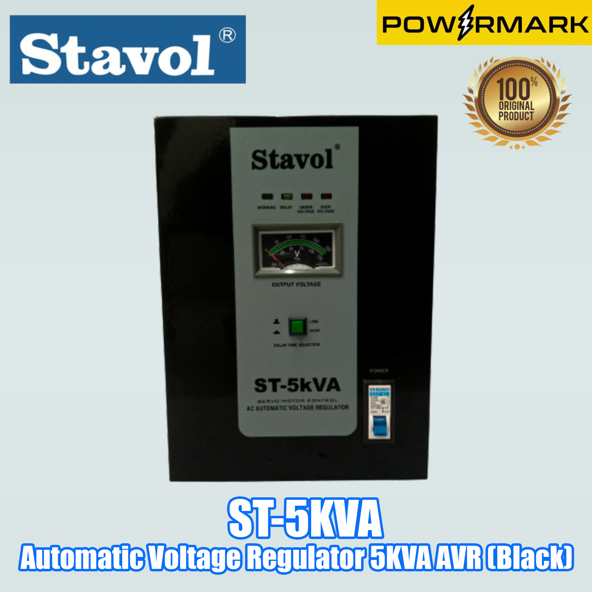 STAVOL ST-5KVA Automatic Voltage Regulator 5KVA AVR (Black) | Lazada PH