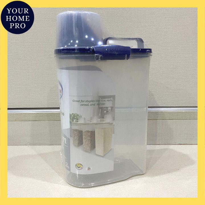 Orocan Rice Dispenser 2kg Perfect for Cereal Dispenser, Flour, Dog and ...