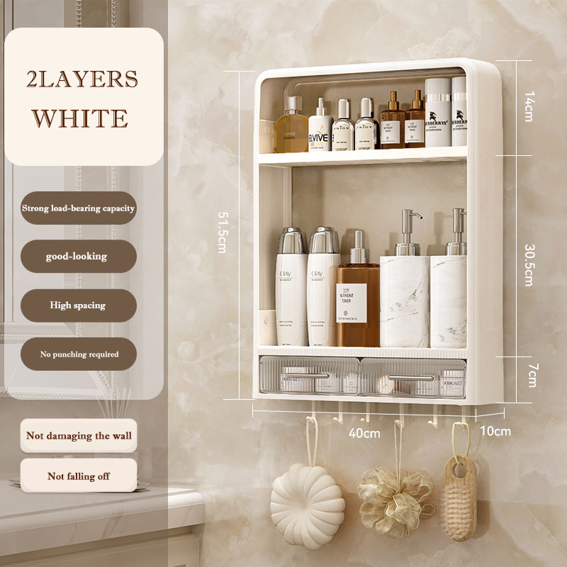 Wall Mounted Storage Rack Bathroom Shower Organizer Corner Shelf ...