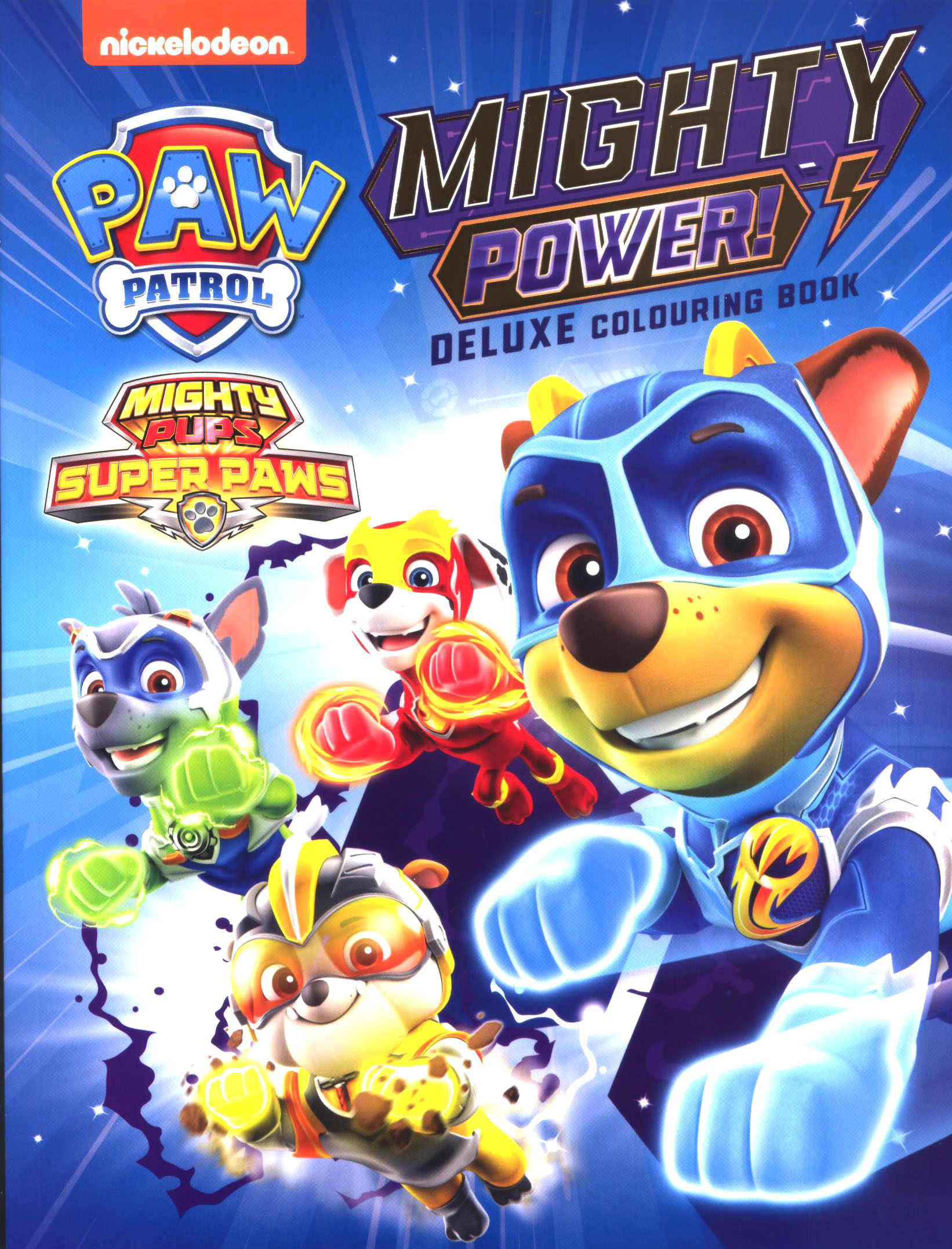 WS NICKELODEON PAW PATROL MIGHTY PUPS-MIGHTY POWER DELUXE COLORING BOOK ...