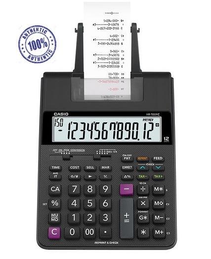 Casio Printing Calculator Adding Machine HR-100RC Calculators Heavy ...