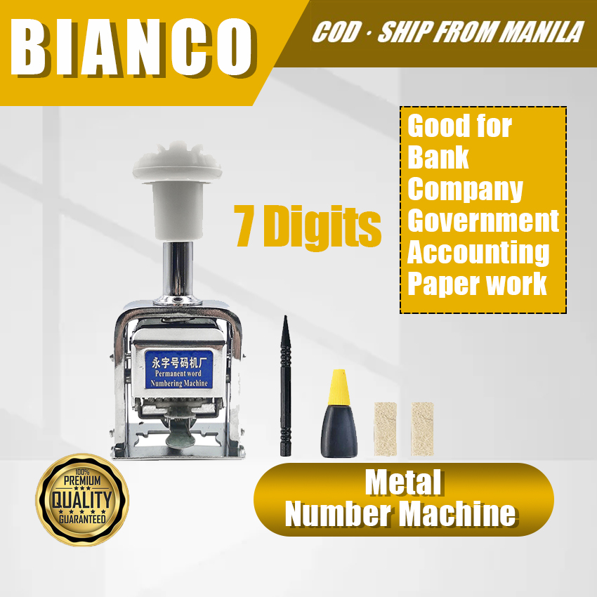 Metal 7-Digit Automatic Numbering Machine Rollers Digital stamp Page ...