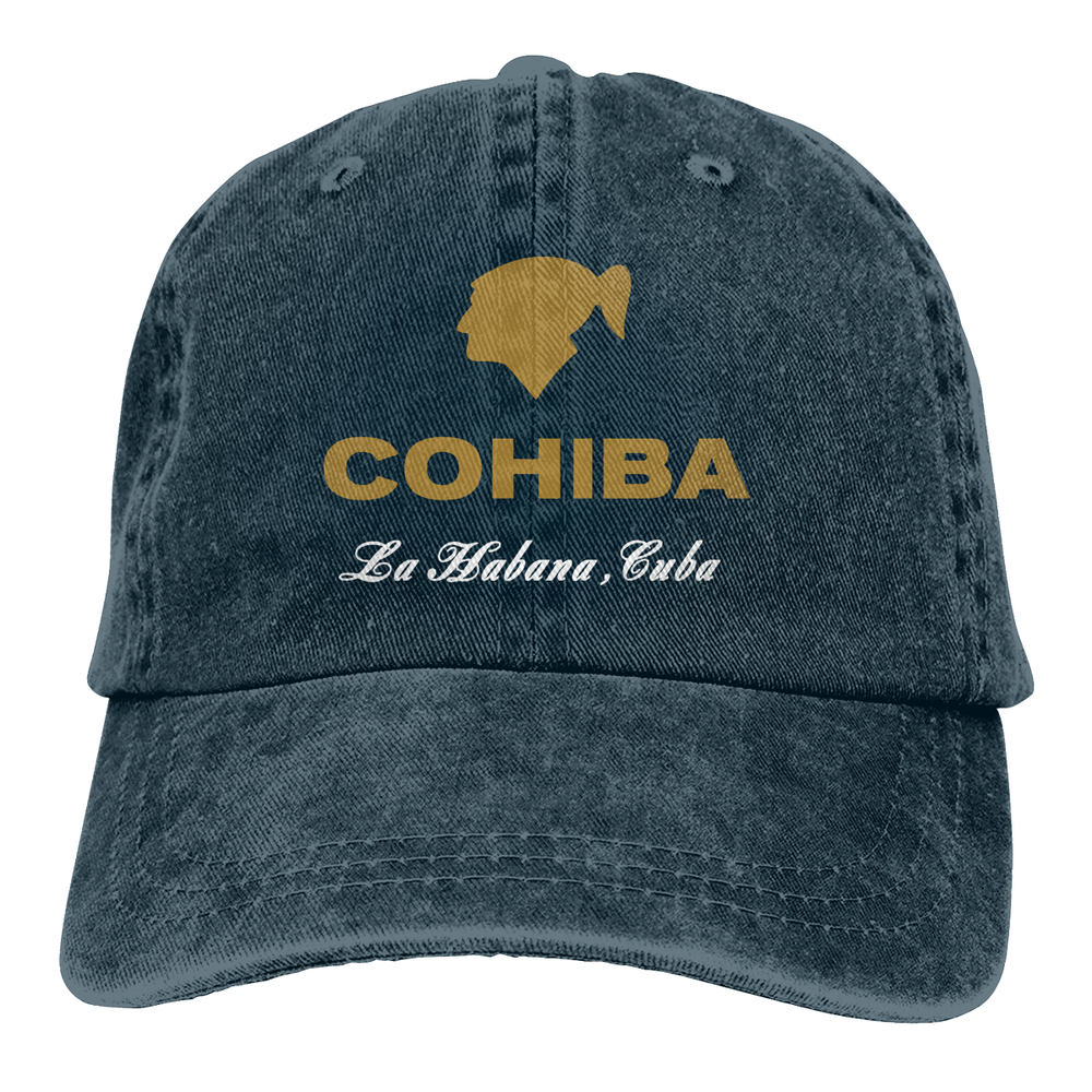 Denim Cap Logo Customize Sunhat Cohiba La Habana Cuba Printed Age ...