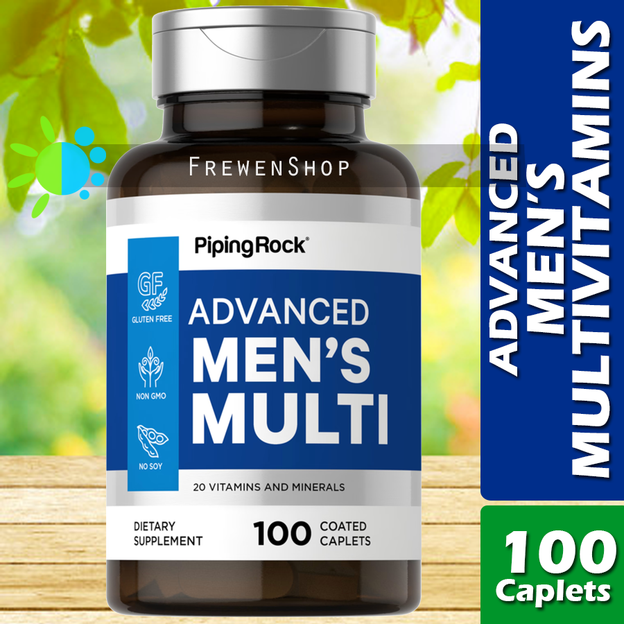 MEN'S MULTIVITAMINS ADVANCED 100 Caplets Multi Vitamins for Man ...