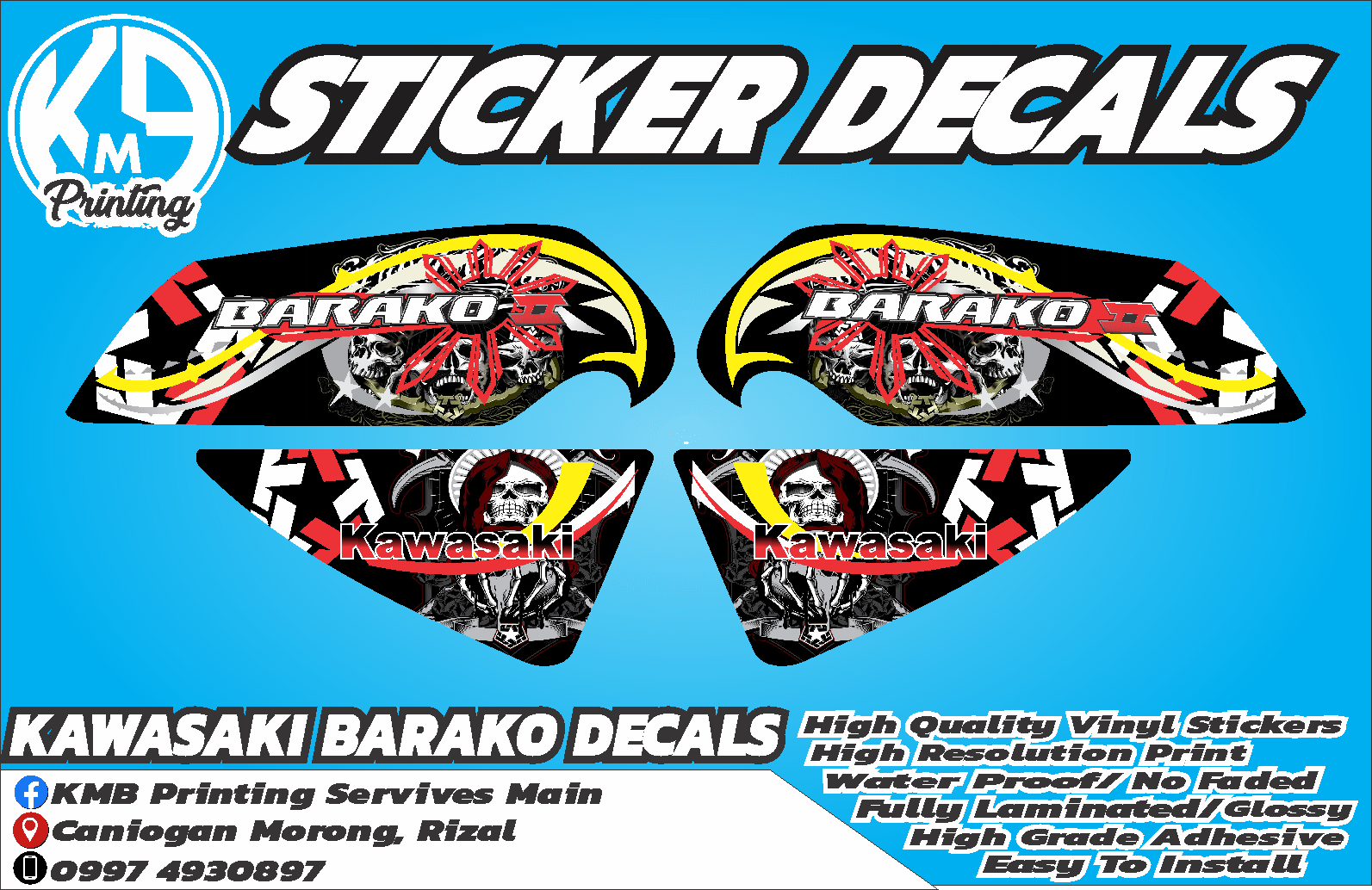 Kawasaki Barako Sticker Decals Limited Edition | Lazada PH