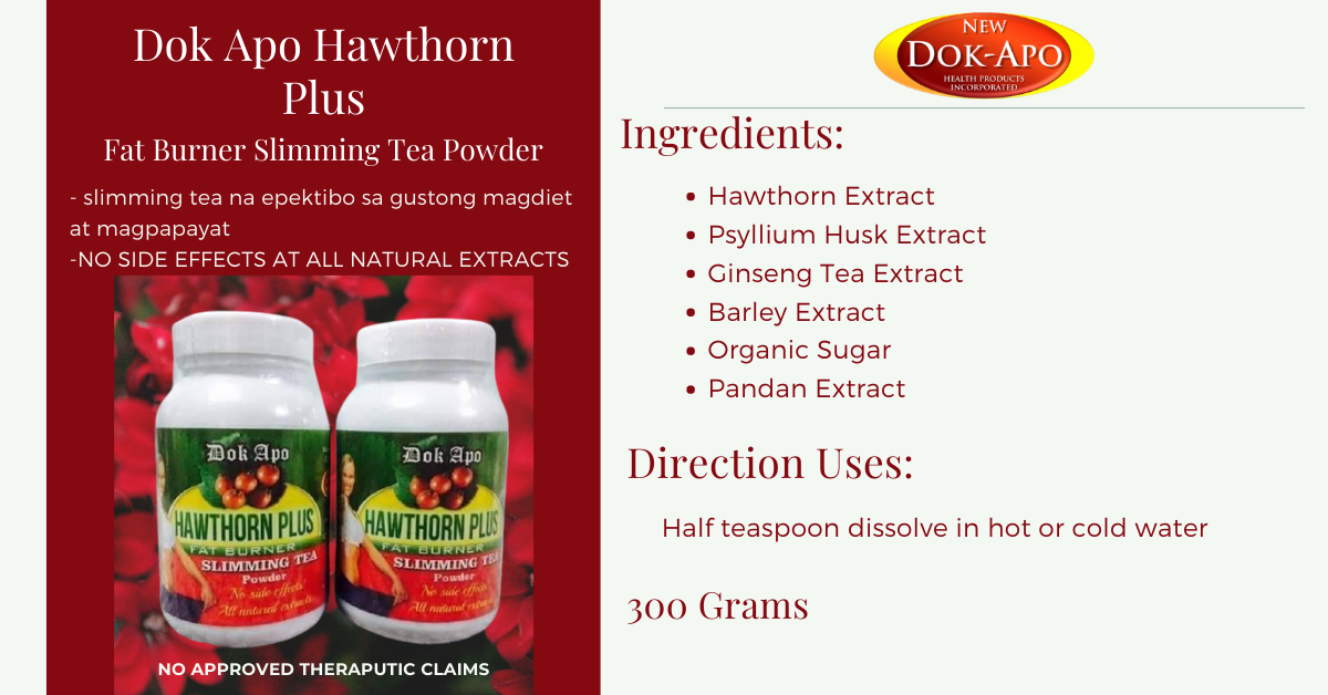Dok Apo Hawthorn Plus Organic Slimming Tea | Lazada PH