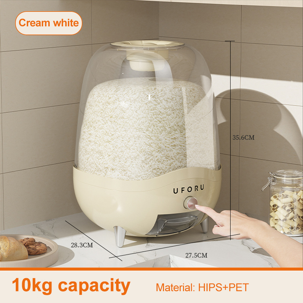 OneTwoFit 10kg Nordic Rice Dispenser Rice Storage insect-proof moisture ...