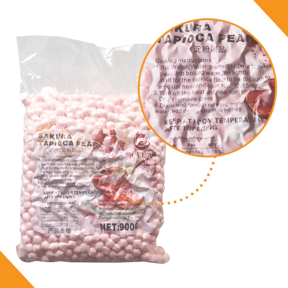 Sakura Pink Tapioca Pearl CTEA 900g | Lazada PH