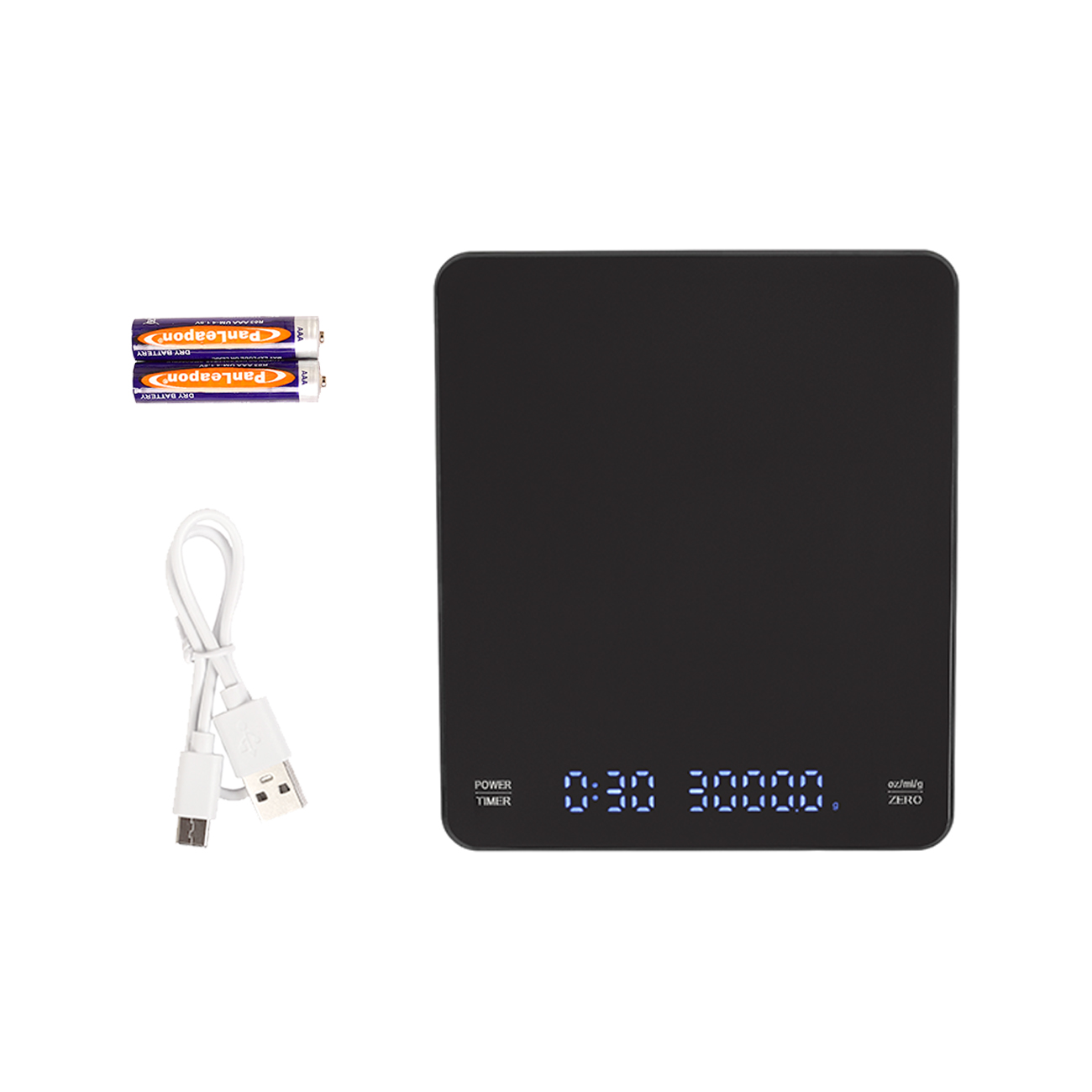 Coffee Scale 3kg/0.1g Digital Weighing Scale for Food Rechargeable ...