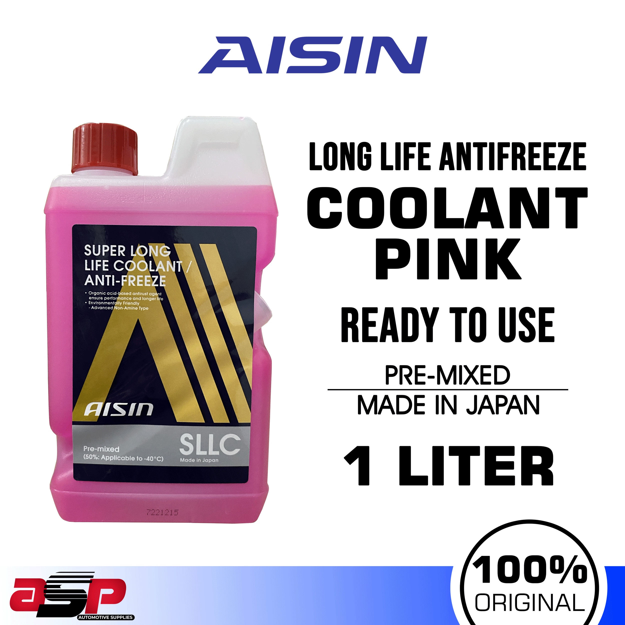 AISIN Super Long Life Coolant Pink Ready to Use 1 Liter | Lazada PH