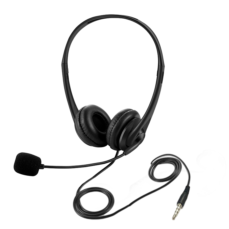 USB/3.5MM Wired Headset with Mic Noise Cancellation for Call Center ...