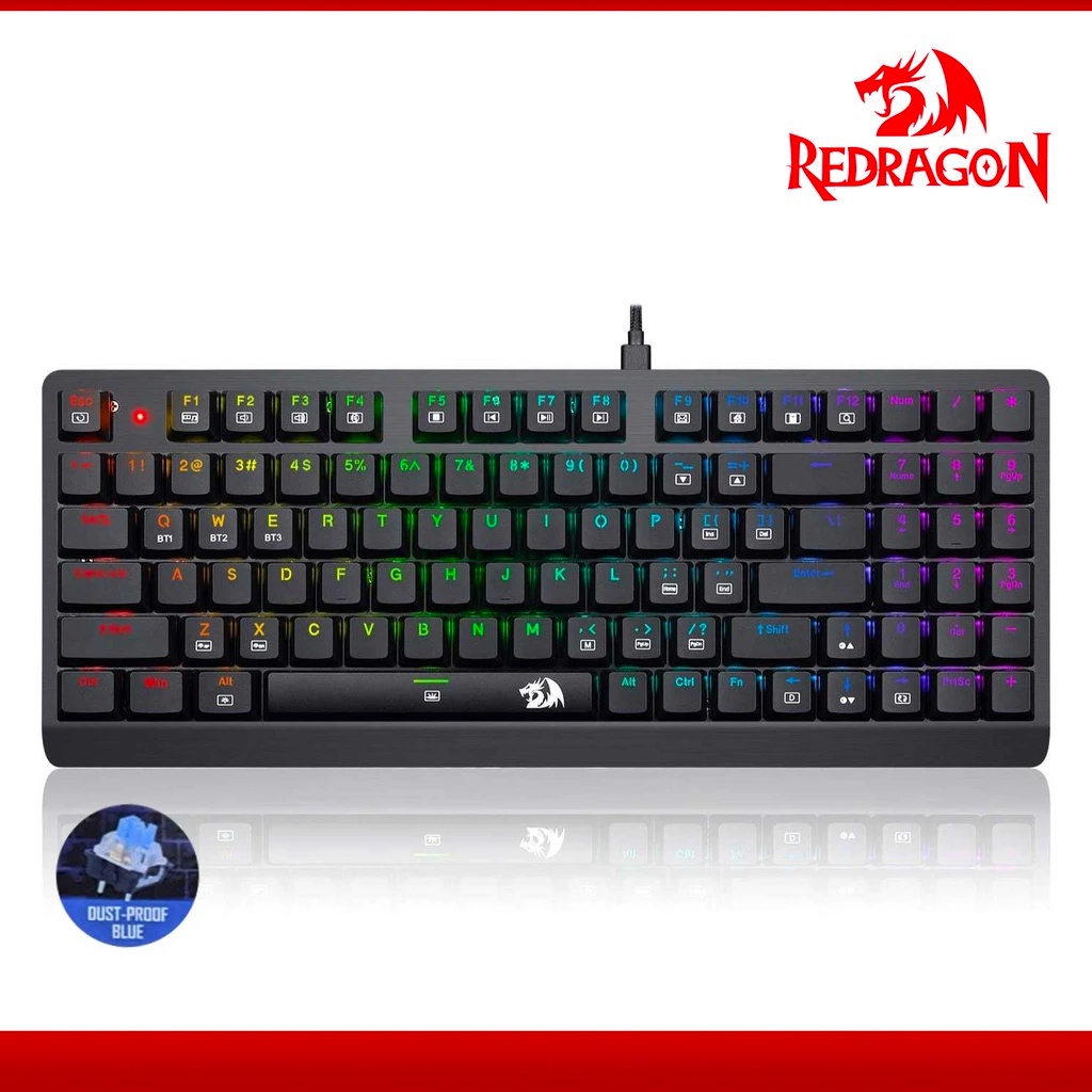 Redragon Dragon Warrior Mechanical Gaming Keyboard (Black) (Dust-proof ...