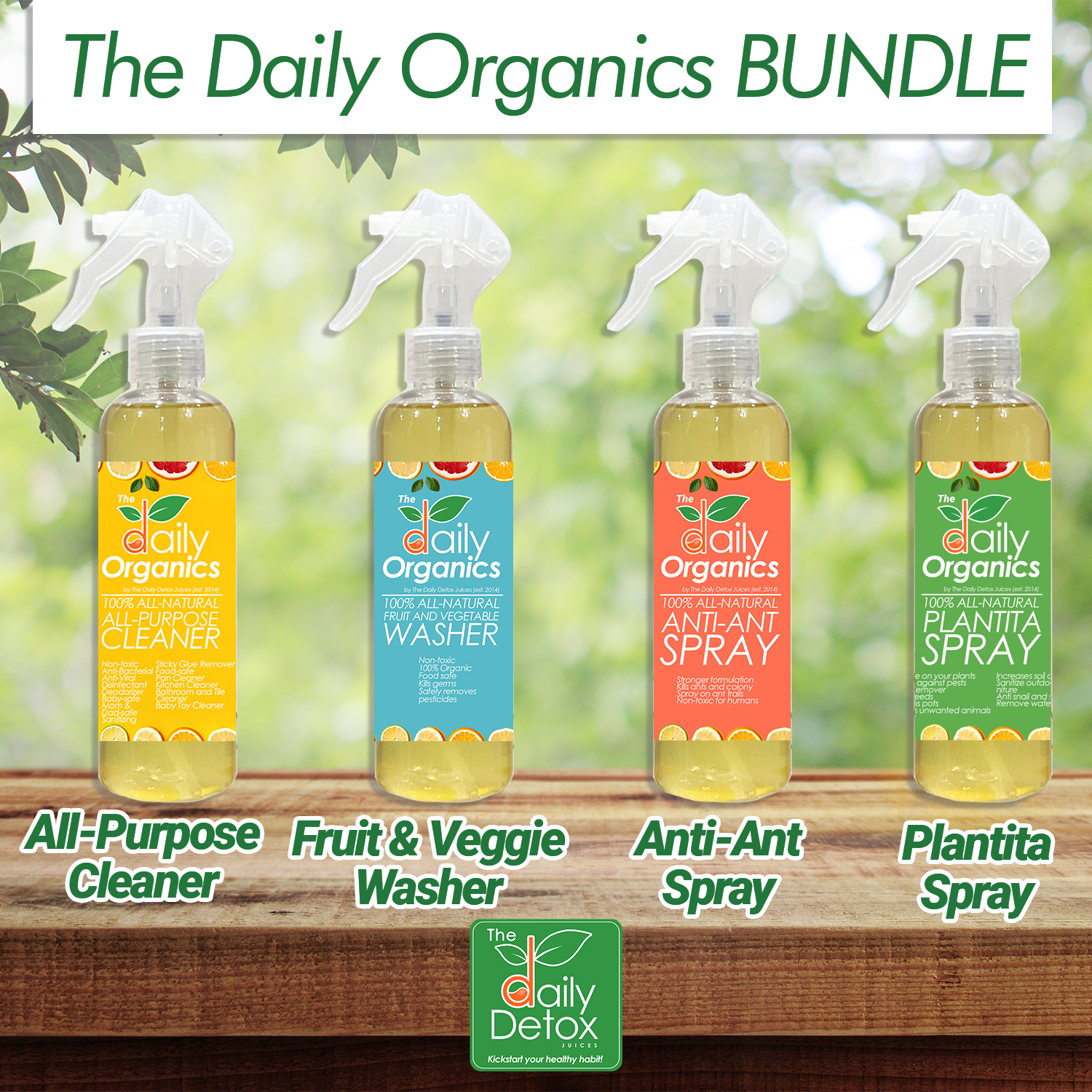 Bundle (4 Variants) - The Daily Organics Sprays by The Daily Detox ...