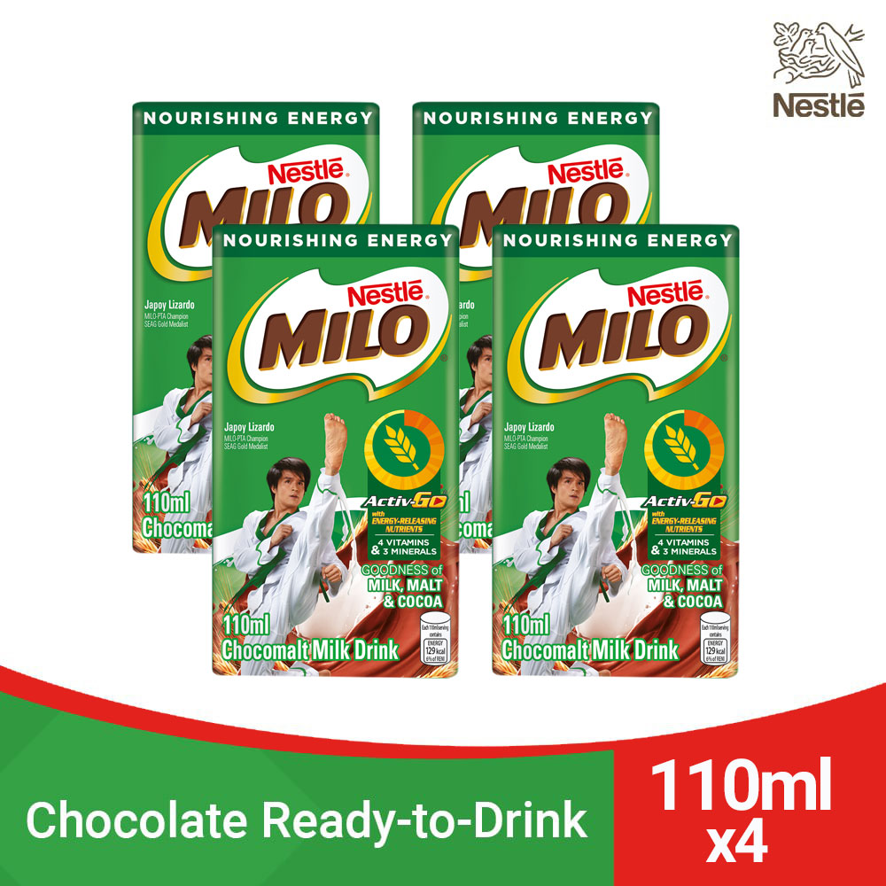 Milo RTD Flavoured Milk 110ml - Pack of 4 | Lazada PH