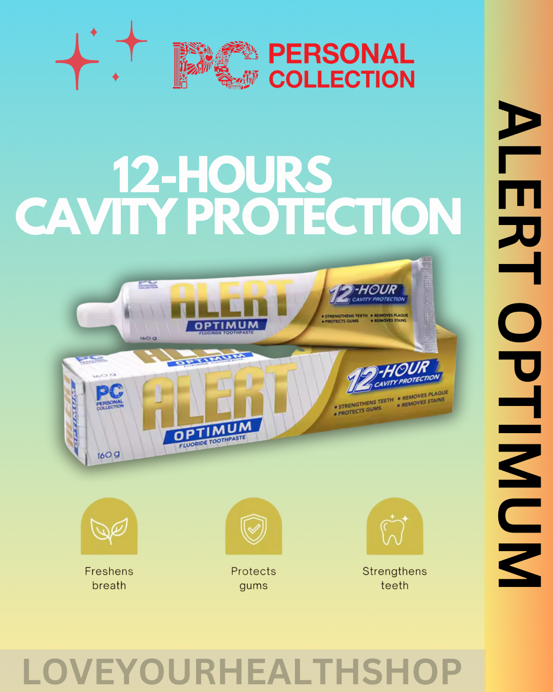 PERSONAL COLLECTION ALERT OPTIMUM FLUORIDE TOOTHPASTE 160G | Lazada PH