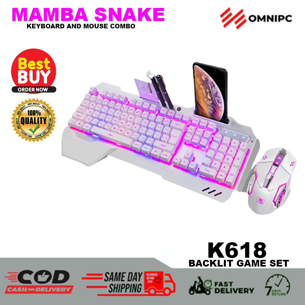 OMNIPC Best Buy Mamba Snake K618-RGB Gaming Keyboard and Mouse Set K618 ...