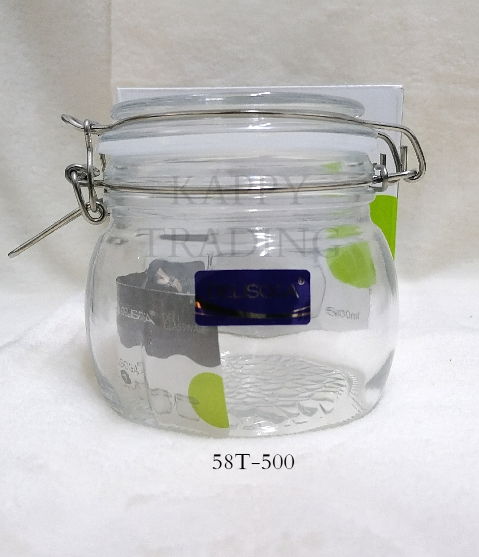 DELISOGA Canister Jar with Lid 500mL HMFG56T-500, HMFG57T-500, HMFG58T ...