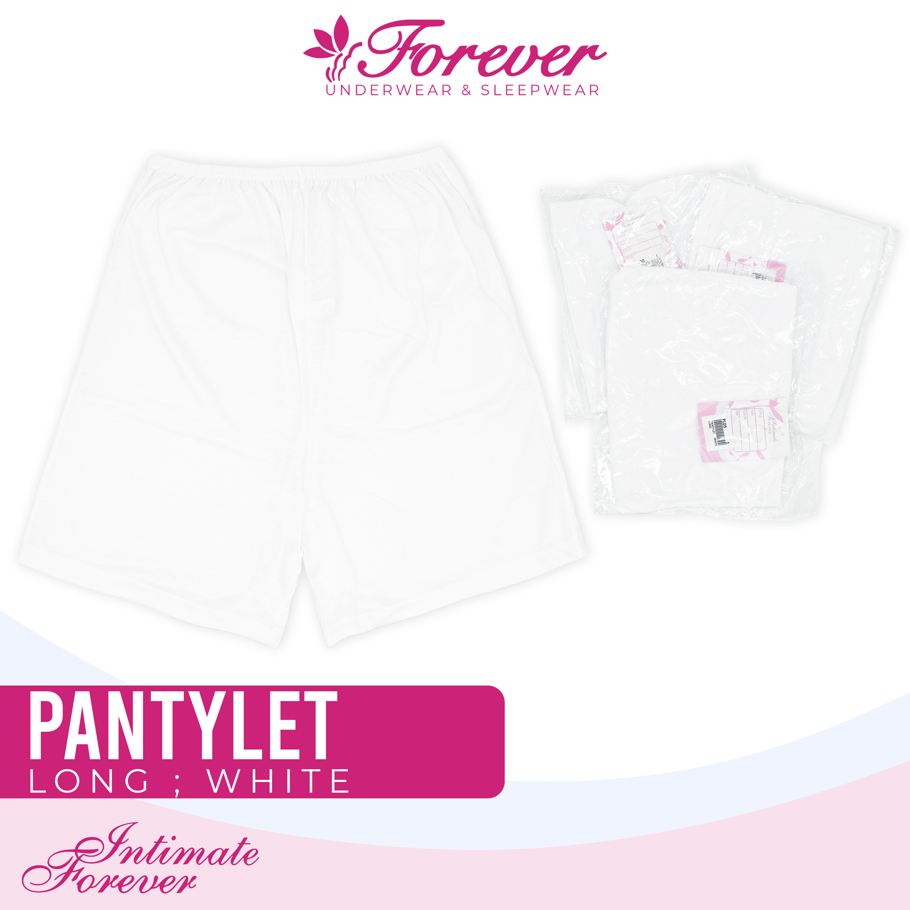 Intimate Forever PL05 Adult Ladies Women Plain all White Pantylet long ...