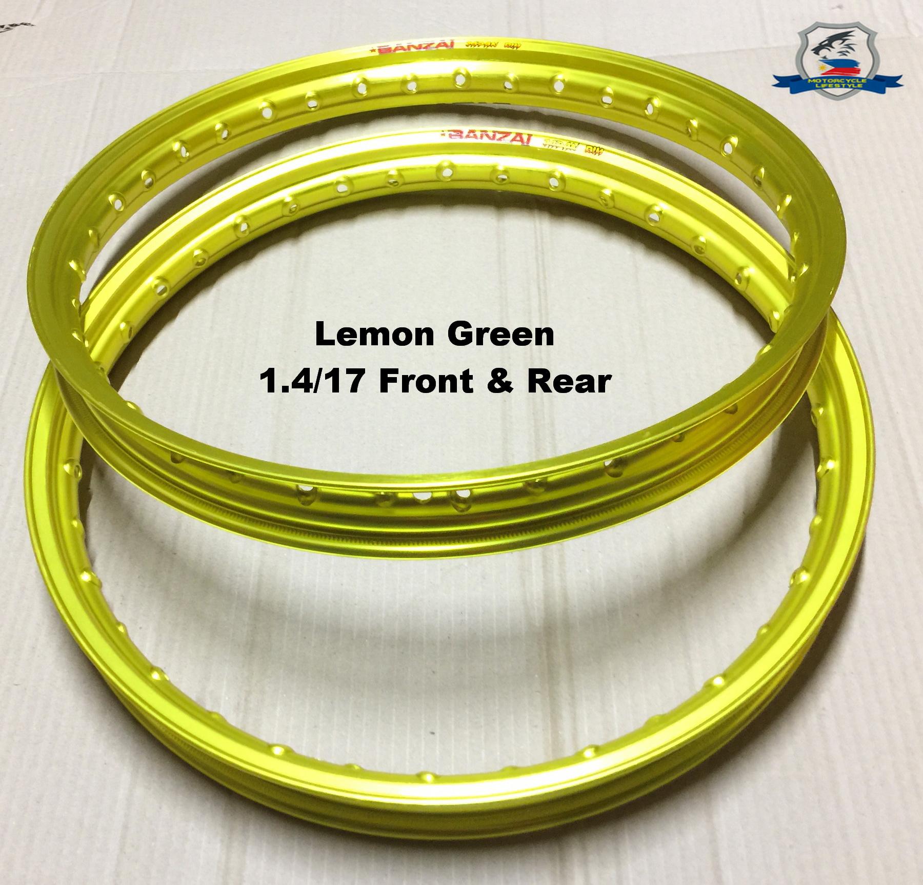 Motorcycle Banzai Rim Set(Lemon Yellow) | Lazada PH