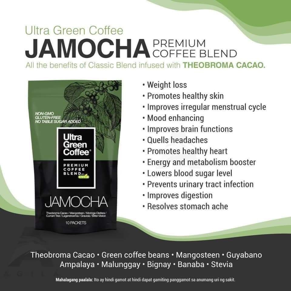 Ultra Green Coffee Jamocha 10packets GET FREE KOJIC SOAP | Lazada PH