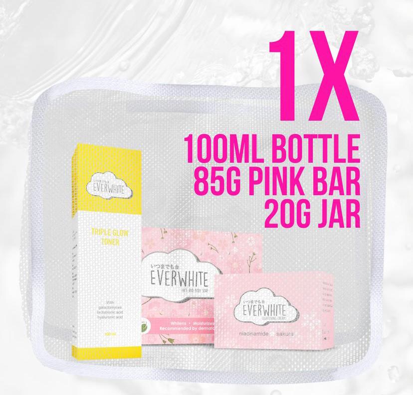 Everwhite kit: Triple Glow Toner, Sakura soap and Jar of Lightening ...
