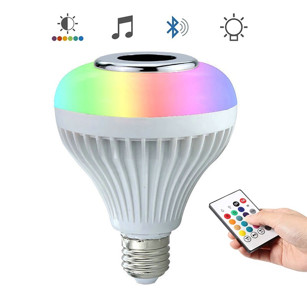 COM Home Zania LED Light Bulb Bluetooth Speaker RGB Changing Wireless ...