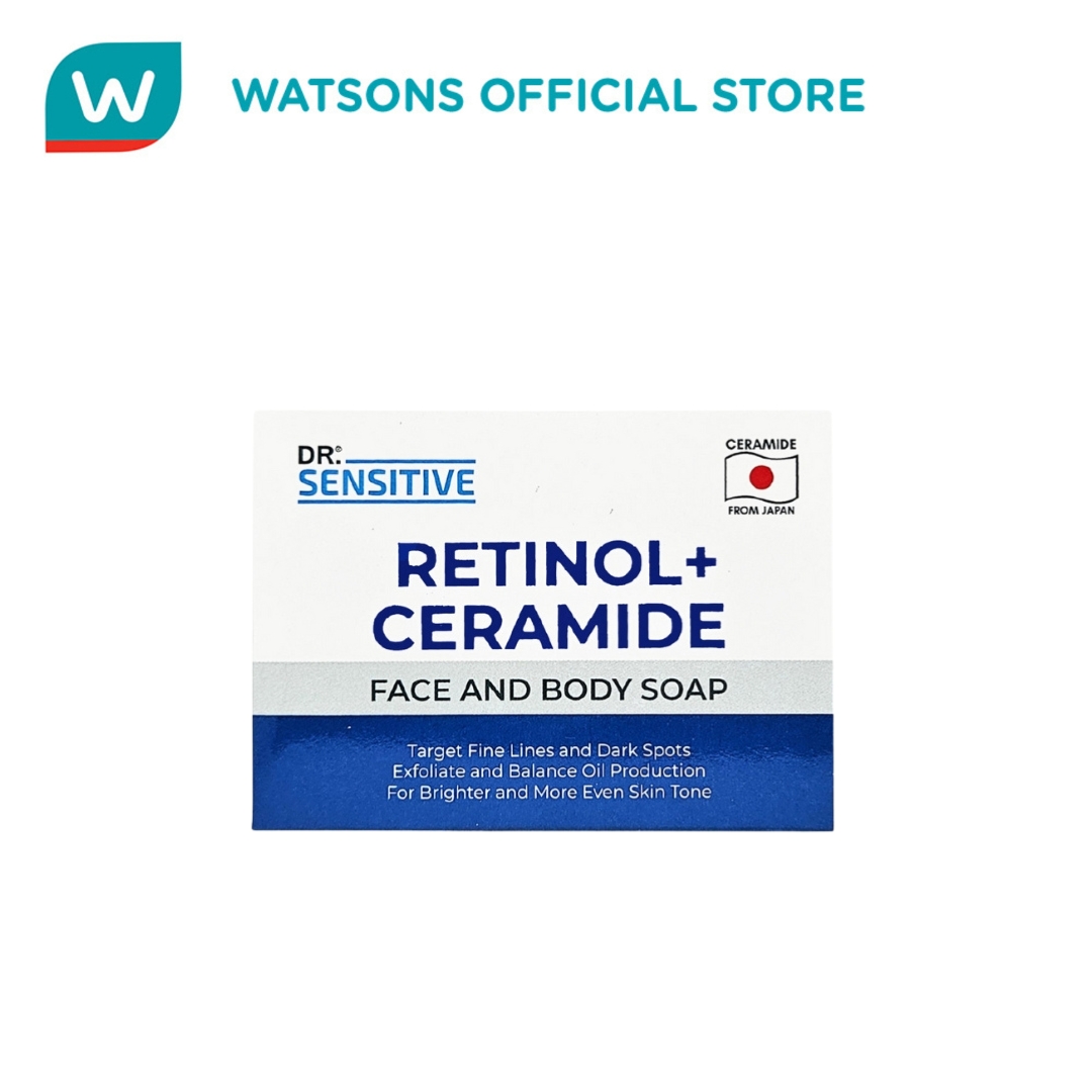 DR SENSITIVE Retinol Plus Ceramide Face And Body Soap 120g | Lazada PH