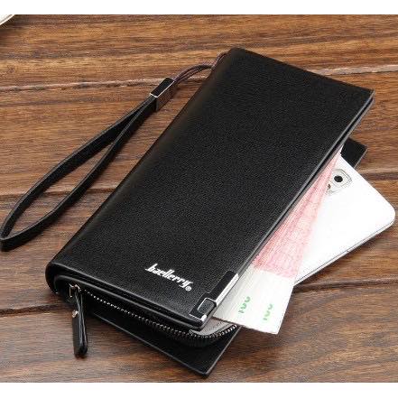 AN shop Men's Long Wallet Leather Wallet For Men Smart Wallet Card ...