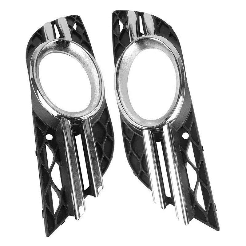 Car Front Fog Light Grill Chrome Trim Cover Set for Mercedes-Benz E ...