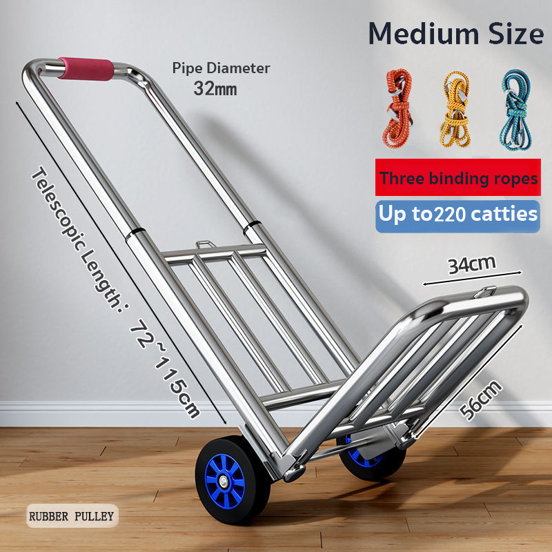 BKPP Folding trolley hand truck push cart black Foldable Shopping Push ...