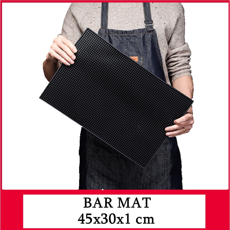 【Ready from PH 】Bar Mat Black Rubber Service Bar Spill Mat Coffee Mat ...