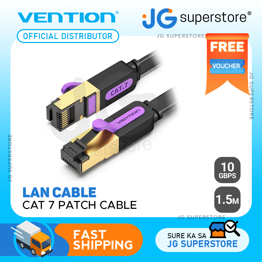 Vention Flat CAT7 RJ45 1.5m to 20m Patch Cable 600MHz Stable bandwidth ...