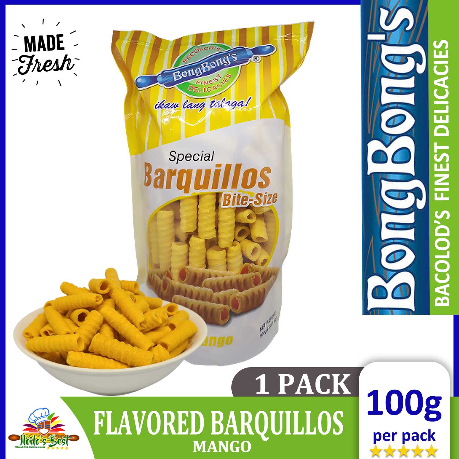 Iloilo's Best | Barquillos Bite Size | Mango Flavor | 100 grams ...