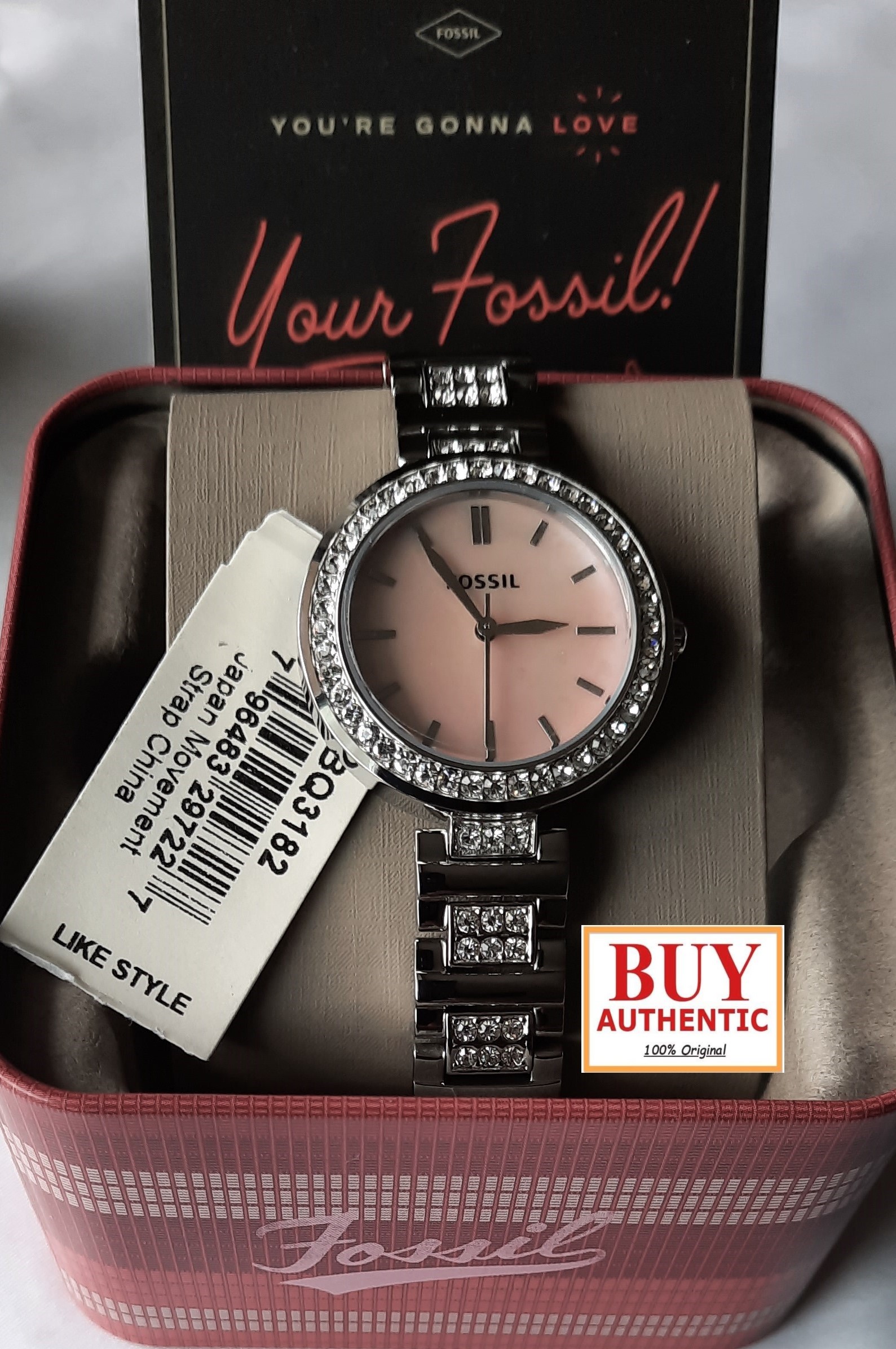 FOSSIL Karli Silver Watch for Women - Original with Money-back ...