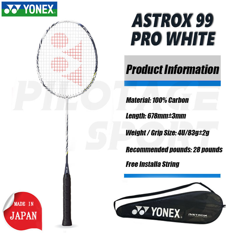 YONEX ASTROX 99 PRO 4U 100% Carbon Fiber Racket Single Badminton Racket ...
