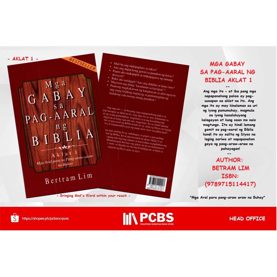 PCBS Mga Gabay sa Pag-Aaral ng Biblia (AKLAT 1)(CHRISTIAN LIVING) by ...