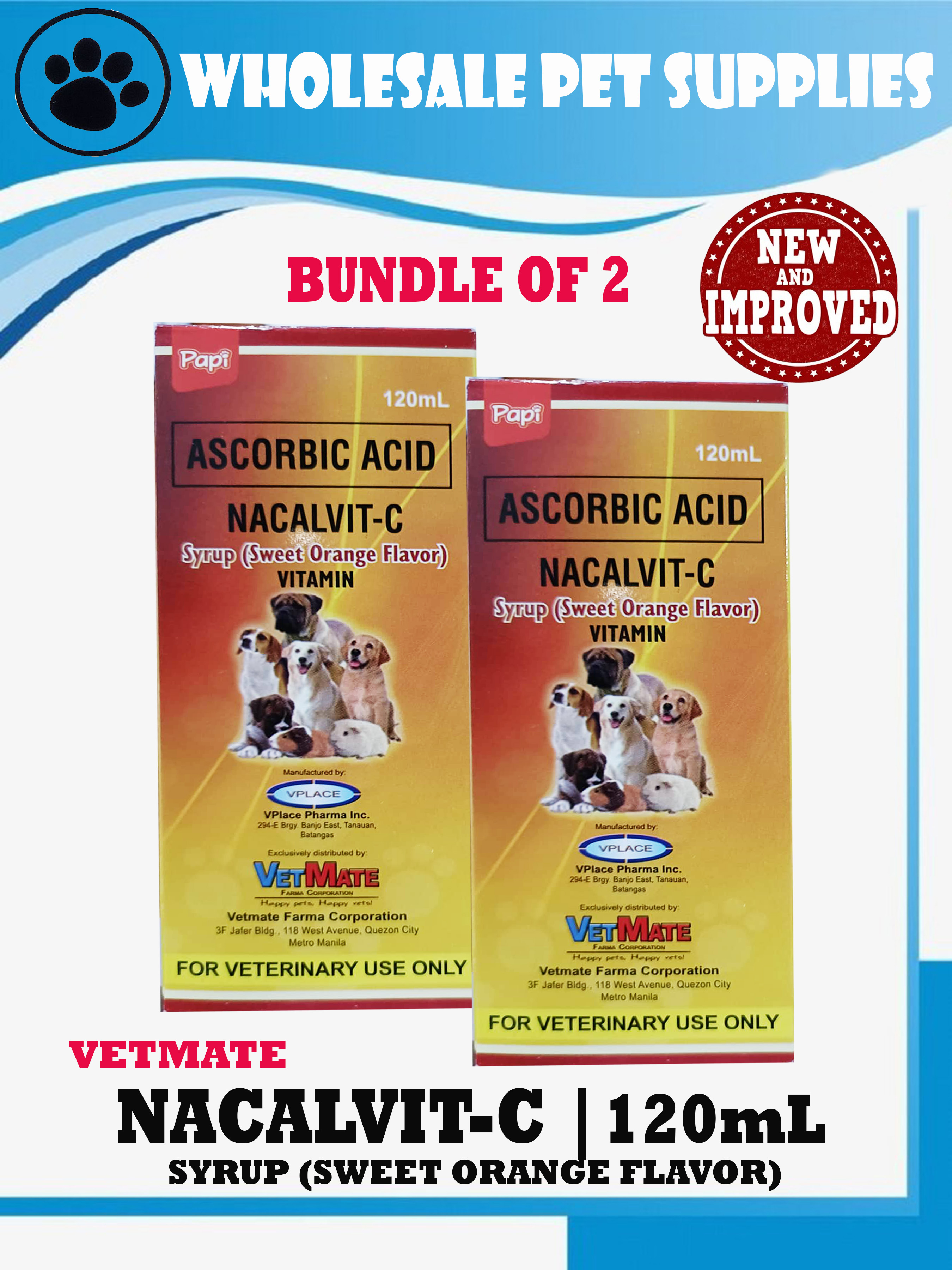 PAPI Nacalvit-C Vitamins for Pets | 120mL (BUNDLE of 2pcs) | Lazada PH