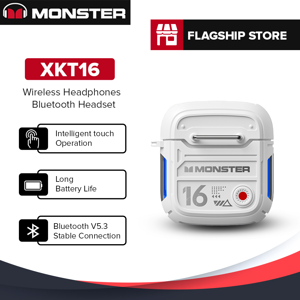 Monster XKT16 BT5.3 Wireless Headphones Tws Earbuds Bluetooth Earphones ...