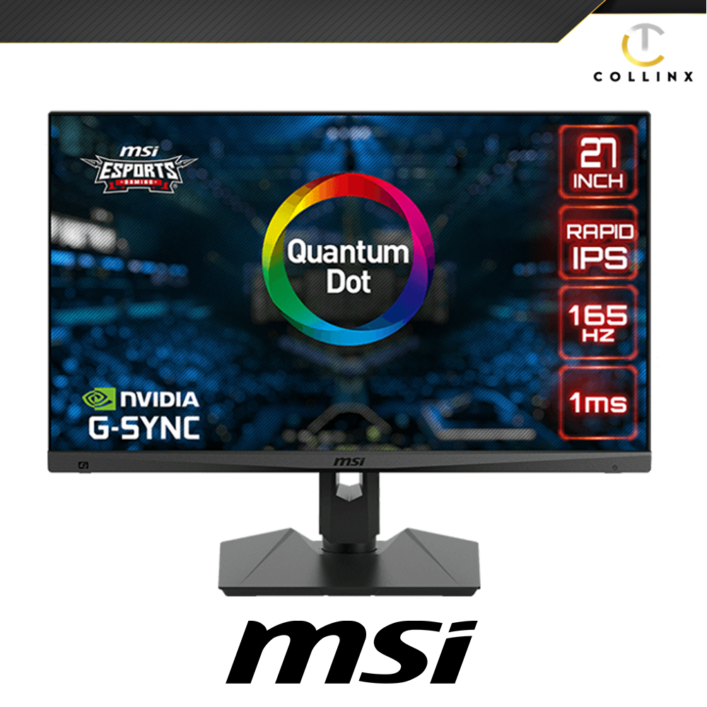 27 Inches MSI MAG274QRF-QD Monitor | 2560 x 1440 (WQHD) |165Hz | 1ms | GTG Rapid IPS | NVIDIA G ...