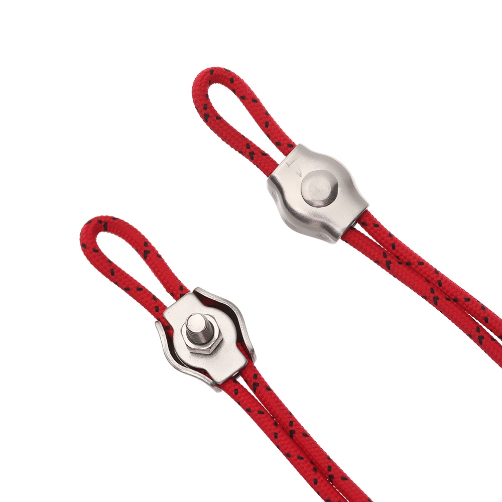 【CW】 ☏ 5Pcs M2-M5 Steel Simplex 1/2-Post Clip Wire Rope Clamp Caliper ...