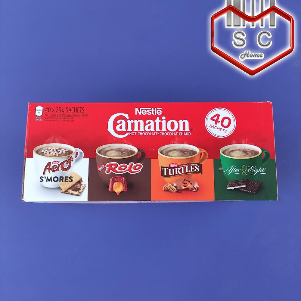 Carnation Hot Chocolate 40 Sachets X 25 g Variety Pack 4 Flavors SC ...