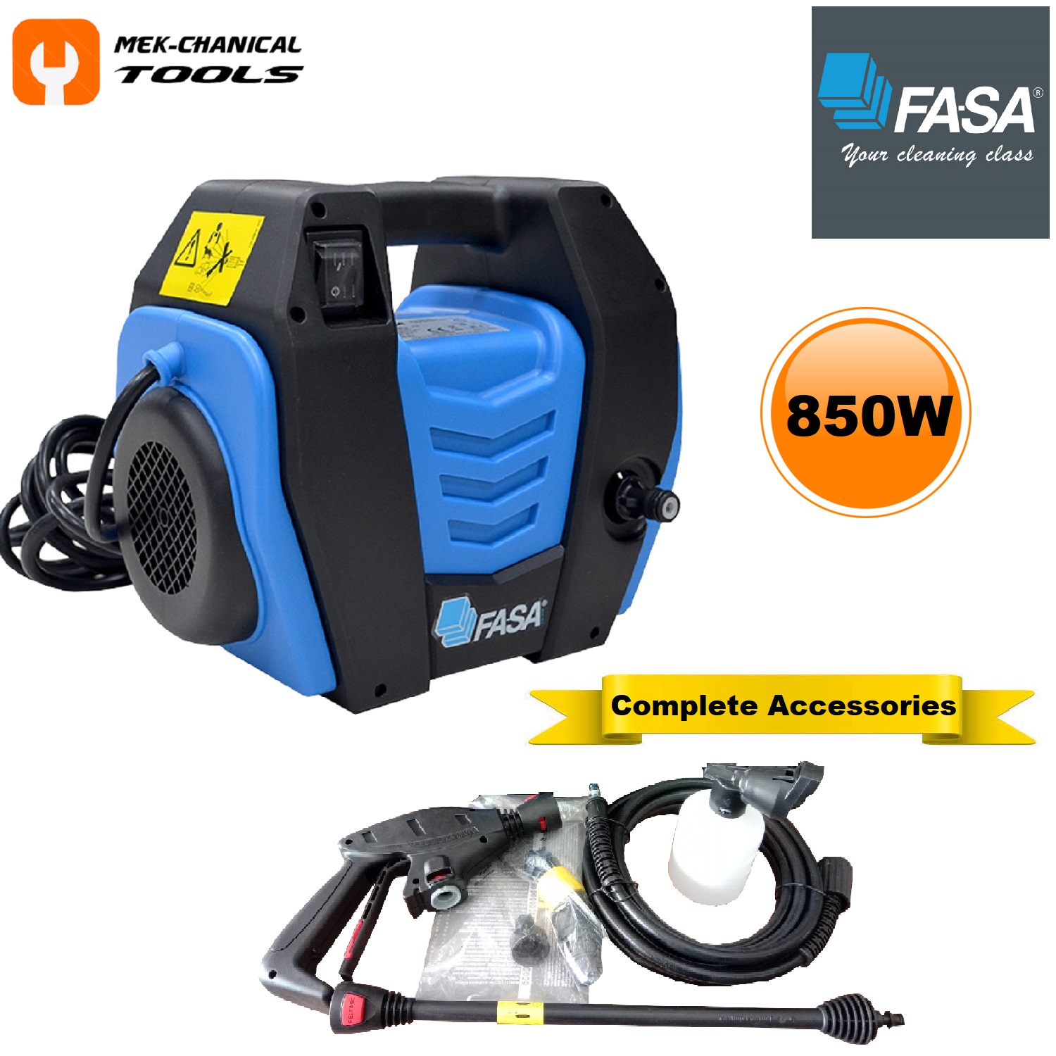 FASA Pieces Pressure Washer 220/60 Complete Accessories (Induction ...