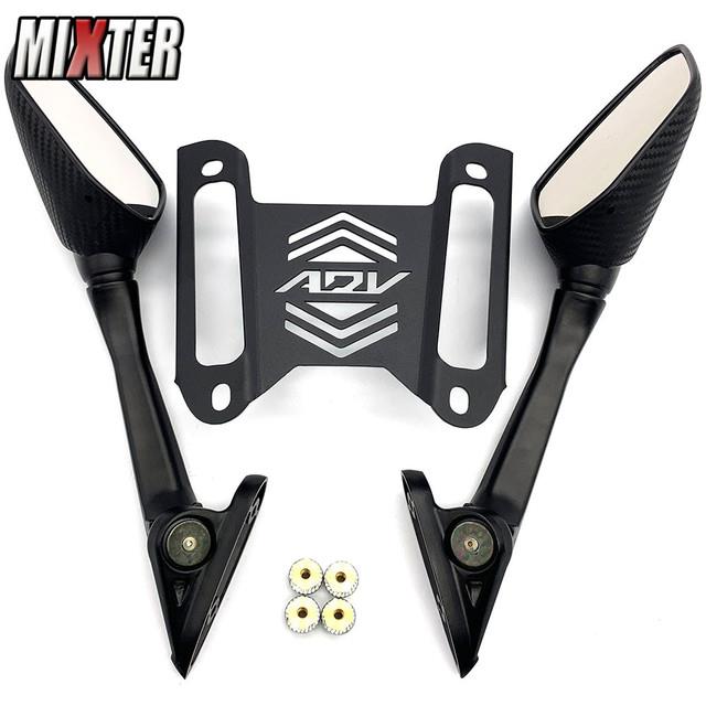 Motorcycle Rear Side Mirror Adapter Fixed Stent Holder Rearview Mirror ...