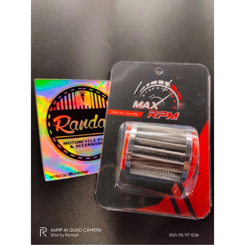 ( UPSCALE ) Max RPM Washable Oil Filter for Raider150, Xmax and Sniper ...
