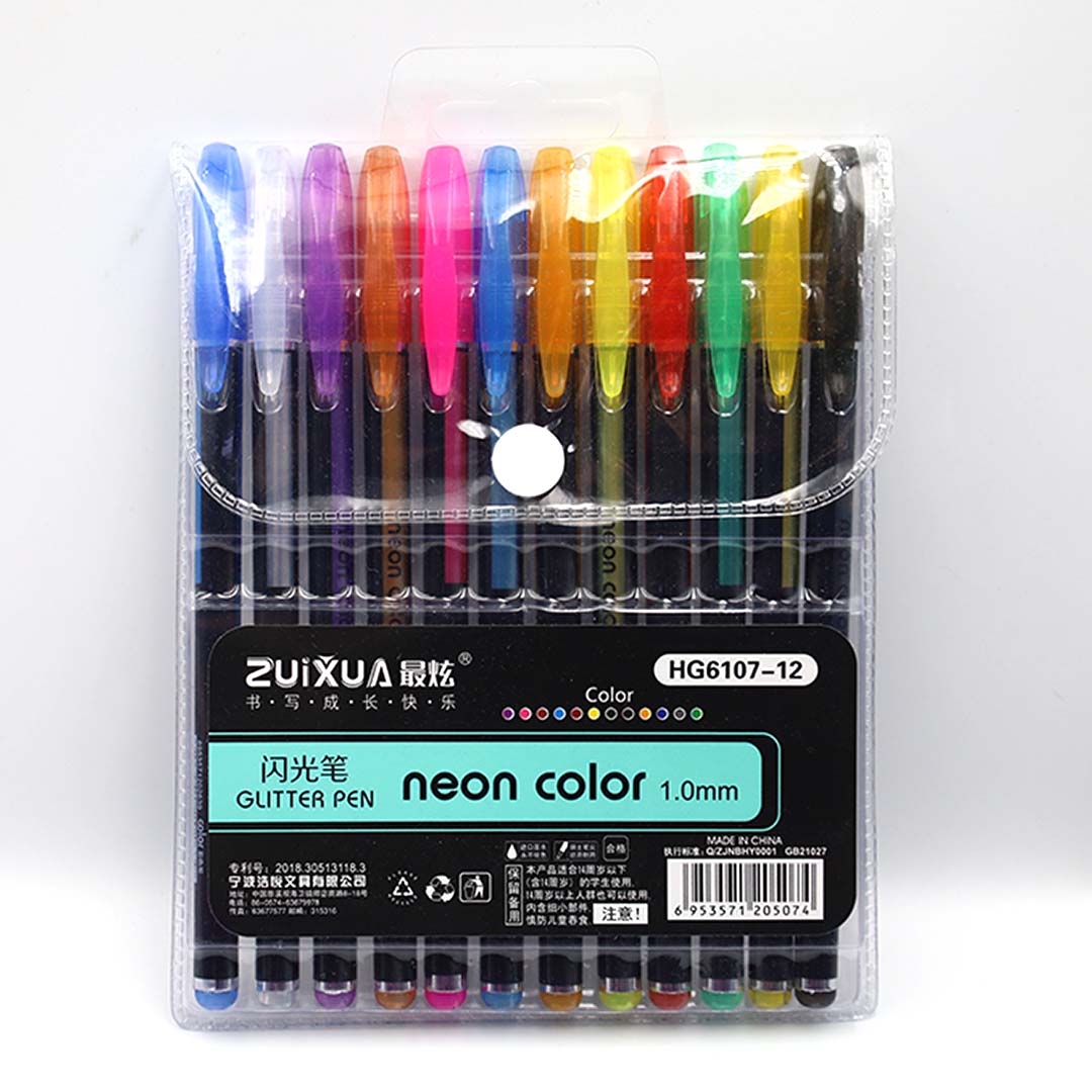 Creative 12 pcs. Color Flash Pen Metal Pen Highlighter Pen Pastel Pen ...