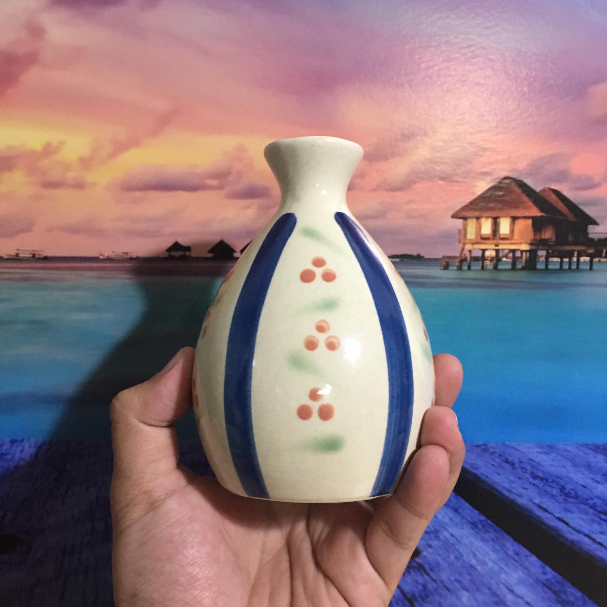 Stoneware Blue Vertical Lines Sake Jar / Vase - Japan Surplus | Lazada PH